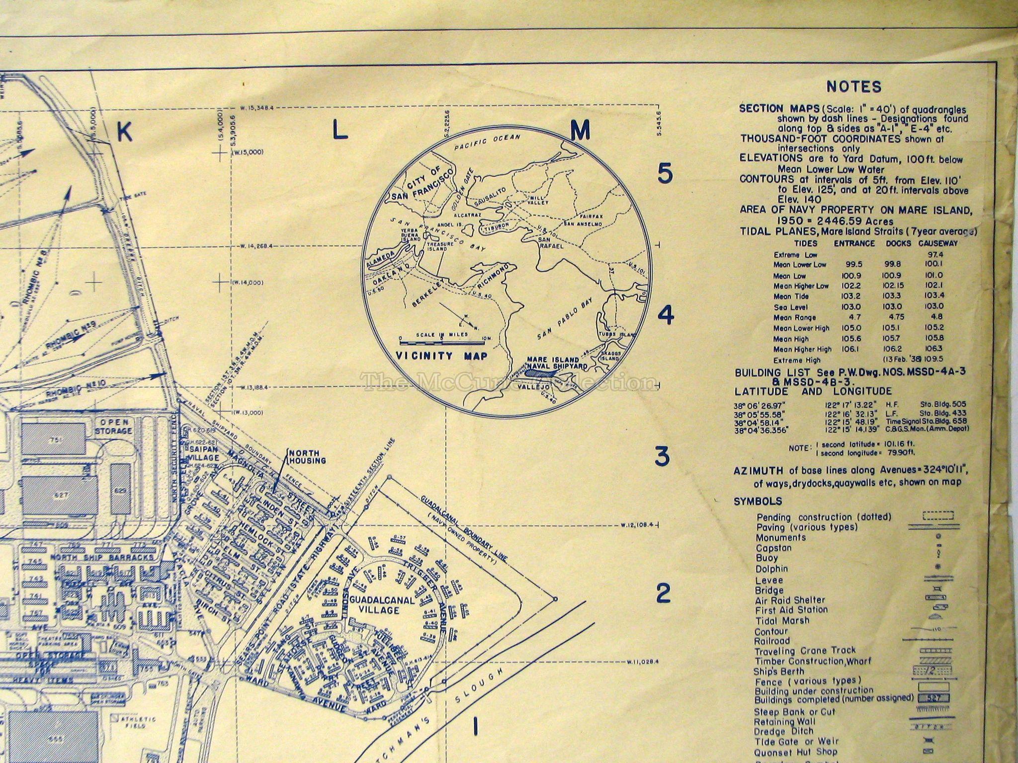 Mare Island Map of 1954 • The McCune Collection